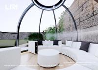China Outdoor Luxury Glamping Tents Clear Polycarbonate Crystal Dome House Hot Tub Enclosure for sale