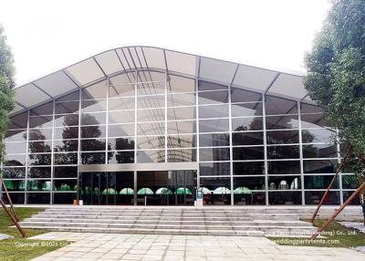 China 10m Span Sport Event Tents With Roof Lining Curtain Tempered Glass Walls for sale