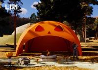 China Party Luxury Glamping Tents Steel Structure Quadrilateral Crossover Dome Advertising Tent for sale