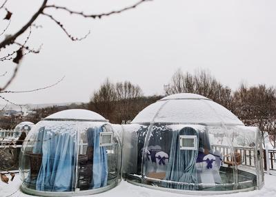 China Luxury Transparent Geodesic Crystal Dome Tent For Resort Glamping Event for sale