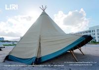 China 20 People Capacity Wooden Luxury Glamping Tents For Outdoor Dinner for sale