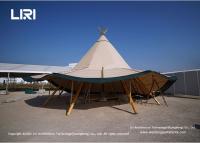 China 20 People Capacity Wooden Luxury Glamping Tents For Outdoor Dinner for sale