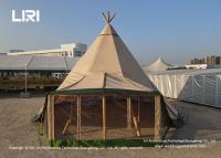 China 20 People Capacity Wooden Luxury Glamping Tents For Outdoor Dinner for sale