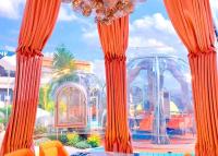 China Waterproof PC PVC Glamping Geodesic Dome House Transparent for sale