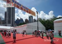 China Clear Span 3m To 80m A Shape Roof Exhibition Tent 100% Space Utilization for sale
