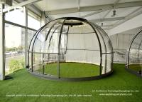China Polycarbonate Roundhouse Luxury Glamping Tents Garden Dining Room Pod Crystal Dome Restaurant Event Tents for sale
