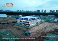 China 500sqm Thermo Roof Cube Structure Film Marquee Tent For Exhibition Hall for sale