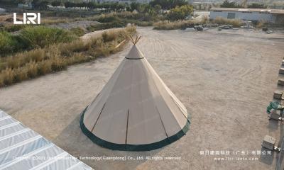 China 4m Outdoor Canvas Tipi Glamping Tent For Hotel Party for sale