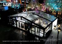 China 10M Length Clear PVC Outdoor Event Tents With Black Aluminum Frame for sale