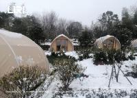 China Shell Shape Round Luxury Glamping Tents Platform Hotel Resort for sale