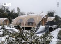 China Shell Shape Round Luxury Glamping Tents Platform Hotel Resort for sale