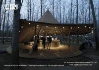 China 20 / 40 / 72 Seats Wood Pole Withstand Hat Tipi Tents For Wedding Events for sale