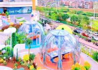 China Polycarbonate Aeronautical Aluminum Transparent Dome House With Bedroom Bathroom for sale