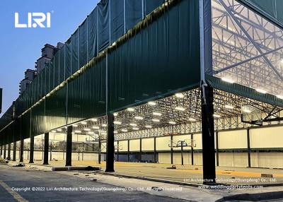 China Warehouse Electric Sliding Shed Outdoor Event Tents Remote Control Stadium Awning Movable for sale