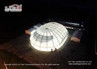 China 40m Wide Outdoor Event Tents Hall Translucent Cover Multi Polygon Gable Ends For New Product Launch for sale