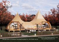 China Cfm Luxury Glamping Tents Unbridled Arched Lines High Peak Roof Teepee Tent for sale