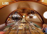 China Cfm Luxury Glamping Tents Unbridled Arched Lines High Peak Roof Teepee Tent for sale