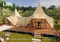 China Cfm Luxury Glamping Tents Unbridled Arched Lines High Peak Roof Teepee Tent for sale