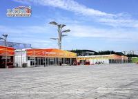 China Aluminum Trade Show Outdoor Exhibition Tents 100m Clear Span Fire Retardant for sale