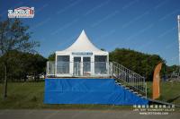 China Pagoda Race Gazebo High Peak Tent Glass Sidewall For Outdoor Event for sale