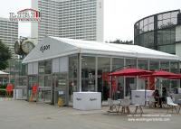 China Exhibition Glass Wall Outdoor Event Tents 10x10m UV Resistant for sale