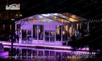 China Exhibition Glass Wall Outdoor Event Tents 10x10m UV Resistant for sale