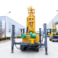 China 260m Depth Crawler Water Well Drilling Rig Machine Pneumatic Borehole Drilling Rig for sale