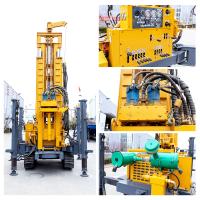 China 260m Depth Crawler Water Well Drilling Rig Machine Pneumatic Borehole Drilling Rig for sale
