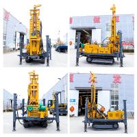 China 260m Depth Crawler Water Well Drilling Rig Machine Pneumatic Borehole Drilling Rig for sale
