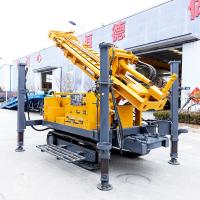 China 260m Depth Crawler Water Well Drilling Rig Machine Pneumatic Borehole Drilling Rig for sale