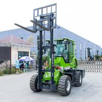 China 5000Lbs Electric All Terrain Forklift With Up To 10 Controls Joystick for sale