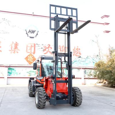 China CE Approval Safety 5 Ton Rough Terrain Forklift With Joystick Controls for sale
