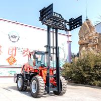 China Four Wheel Drive 36.8kw 3 Ton All Terrain Forklift 3m Lift Height for sale