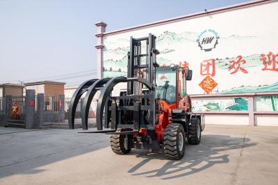 China 20 Feet Lifting Electric All Terrain Forklift With 10000Lbs Capacity for sale