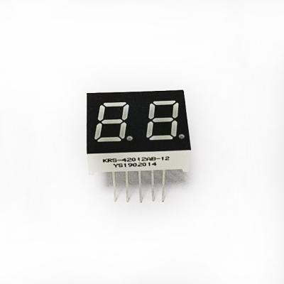 China SMD 0.4inch 2 Digit 7 Segment LED Displays lightweight Ice blue color for sale