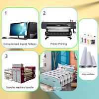 China High speed Fabric Digital Sublimation Printing with 4 I3200A1printheads 1900mm for textile fabrics /curtain for sale
