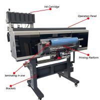 China Inkjet Printer UV dtf printer Printing Machine DTF Transfer AB Film Sticker Printer With Varnish for sale