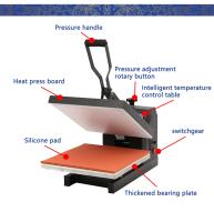 China Professional Printing 38×38cm Heat Press Machines 0-299C Temperature Range for sale