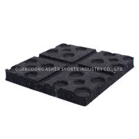 China Anti Slip Interlocking Rubber Floor Tiles , High Density 20mm Rubber Gym Flooring for sale