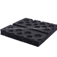 China Recycled Shock Absorbing Gym Mats , Anti Slip 15mm Rubber Gym Flooring for sale
