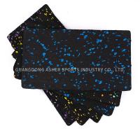 China Recycled Gym Rubber Mat 50x50cm Size Slip Resistant Flooring Type for sale