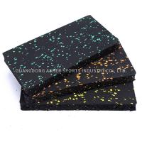 China Recycled Gym Rubber Mat 50x50cm Size Slip Resistant Flooring Type for sale