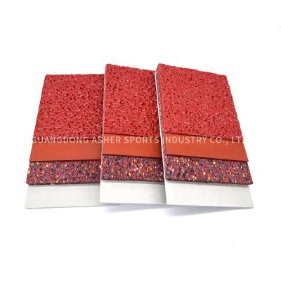 China High Flexible Rubber Sandwich System Running Track Non Slip Recycled Floor Type for sale