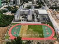 China Durable Low-maintence Plastic Running Track Prefabricated Running Track With 157.6% Elongation for sale