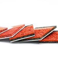 China Integrated Sandwich Running Track , Smooth Rubber Flooring Tiles 10mm Thickness for sale