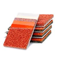China Sandwich Type Rubber Jogging Track , Excellent 10mm Rubber Gym Flooring for sale