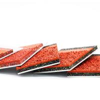 China Red and Blue Sports Track Rubber Interlocking Running Track for sale
