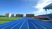 China 13mm Thickness Tartan Running Track With Low Maintenance Customized for sale