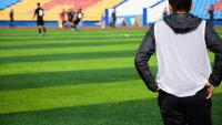China Uniform Texture Artificial Football Pitches With Disease Resistance 4x25m for sale