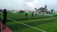 China Soccer Fields Synthetic Turf With  Rubber Granules Infill Material Located In Maldives for sale